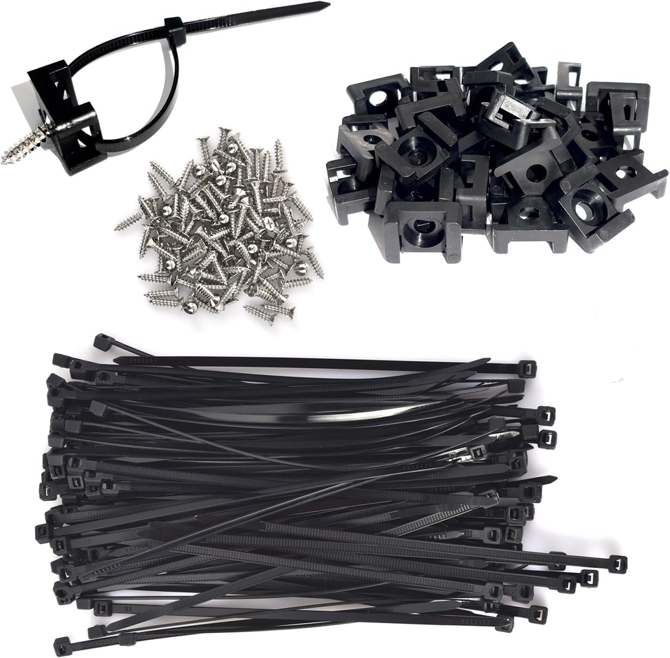 Cable Zip Tie Mounts Kit - 55 Set Wire Cable Clips Organizer Holders with 6" Cck | eBay