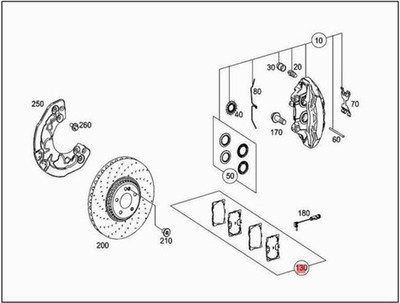 Genuine MERCEDES C238 C253 S213 W213 X253 Ts disk brake pad 0004207900 ...
