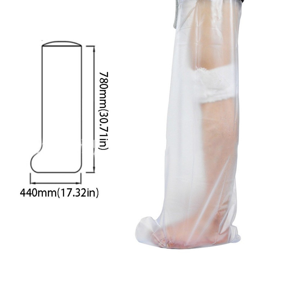 Lower Leg Cover Waterproof Cast Cover Bath Protective Sleeve Showering ...