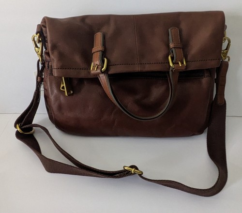 Fossil New Tags Handbag Purse Crossbody Leather Explorer Tote Classic ...