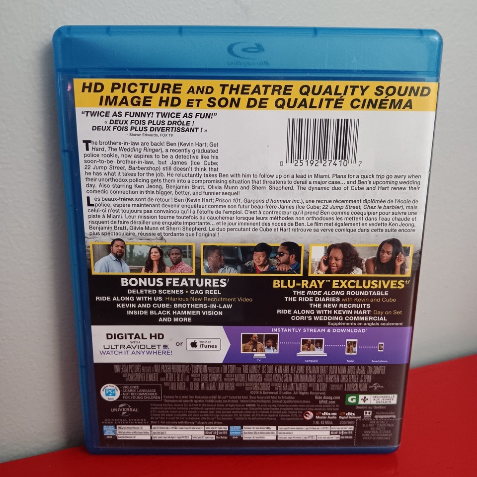 Ride Along 2 Blu-Ray / no dvd and no digital / (2012) Ice Cube - Kevin ...
