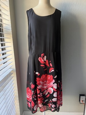 Studio 1 Sleeveless Floral Dress~Sz 16 | eBay