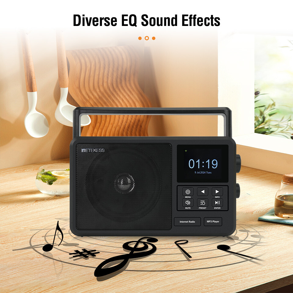 Retekess TR640 Portable Internet Radio - Bluetooth, Global Stations ...