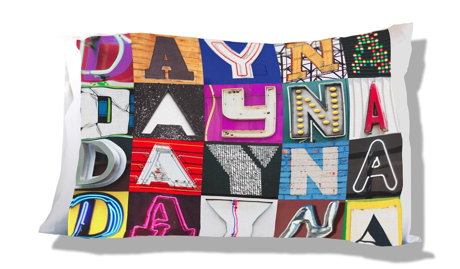 Personalized Pillowcase featuring DAYNA in photo of sign letters | eBay