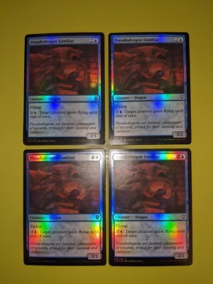FOIL Pseudodragon Familiar x4 Commander Legends Battle for Baldur's ...