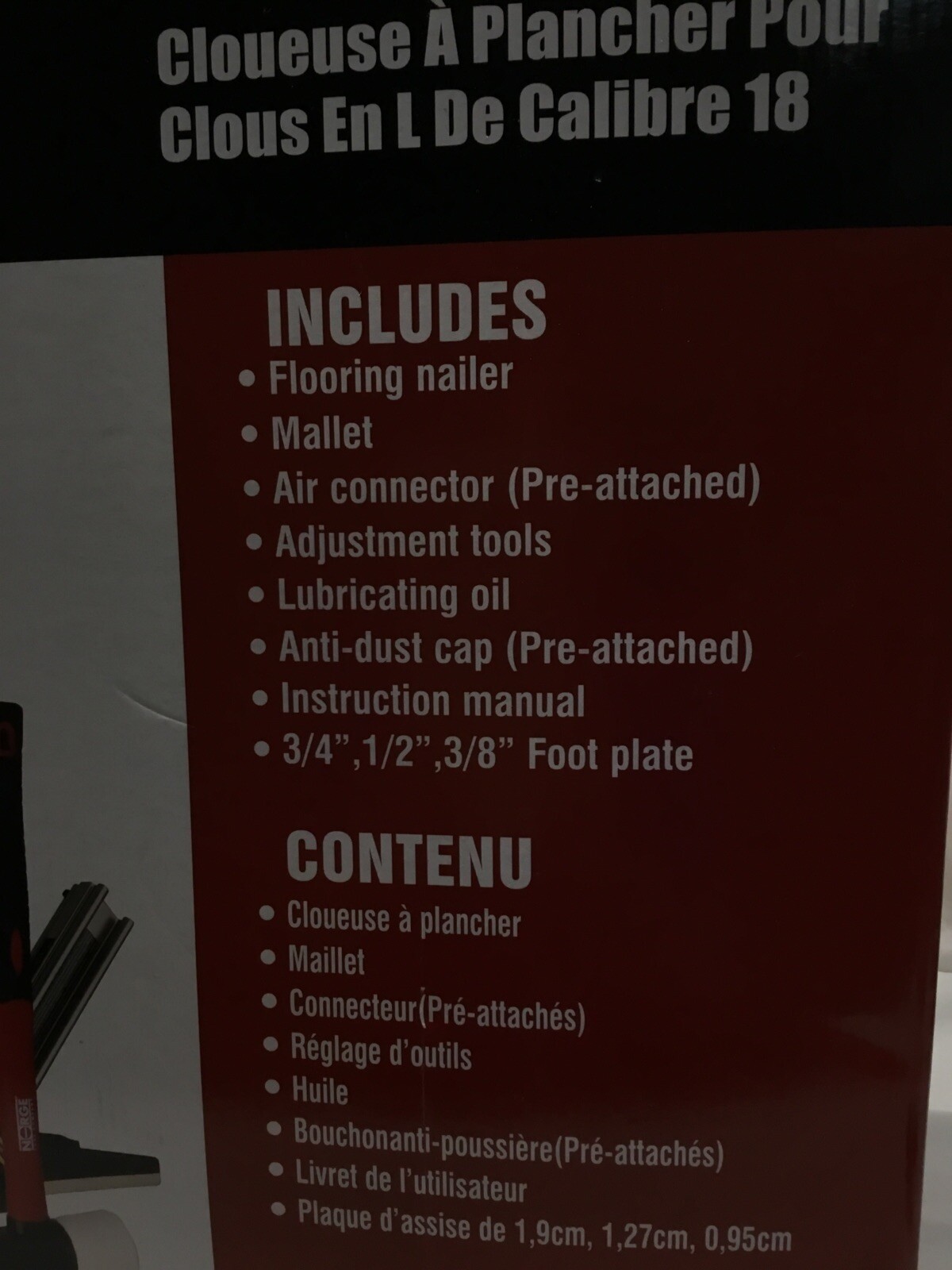 Norge Tool Company 10024938 18Ga. L Cleat Flooring Nailer | eBay