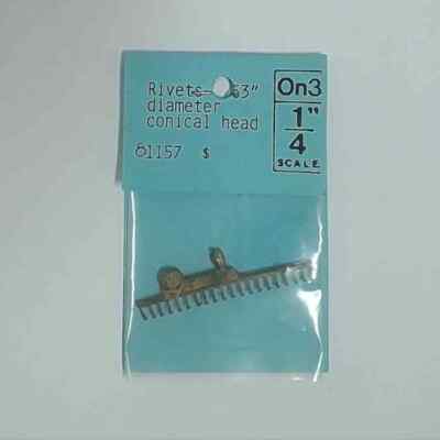 Grandt Line On3 Scale Detailing Parts: Rivets 63" Diameter Conical Head ...