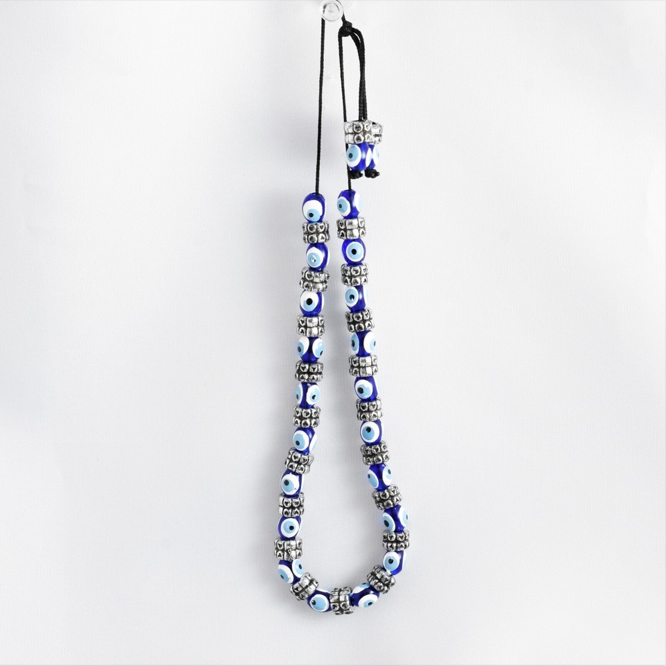 Evil Eye Greek Blue Hand Painted Decorative Light Weight Worry Beads ...