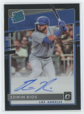 2020 Donruss Optic Rated Rookies Signatures Black Edwin Rios RC Auto 22/50 Los | eBay