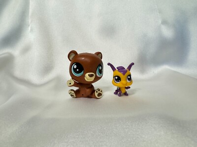 Littlest Pet Shop LPS Honey Bear #3959 & Tiny Honey Bee #3960 Gen 5 | eBay