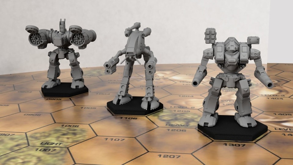 Battletech Miniatures - Unseens Pack (17x Classic Miniatures + Hex ...