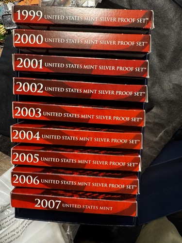 1999-2007 US Mint Silver Proof Sets w/ State Quarters US Mint Blue Box | eBay