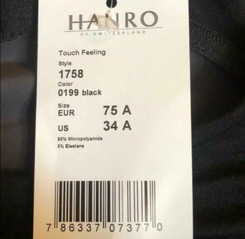 NWT Hanro Black Touch Feeling Underwire Bra 34A. #1758 | eBay