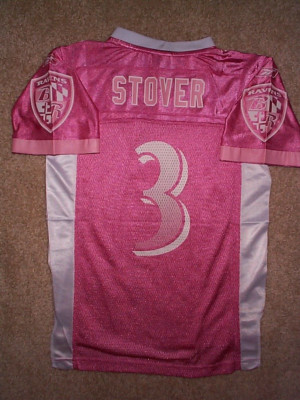 REEBOK Baltimore Ravens MATT STOVER nfl PINK Jersey Youth *GIRLS* (m ...