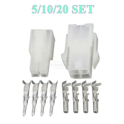 4 Pin/Way Molex Mini-Fit Jr 5557/5559 4.2mm Connector Kits (Plug+Socket ...