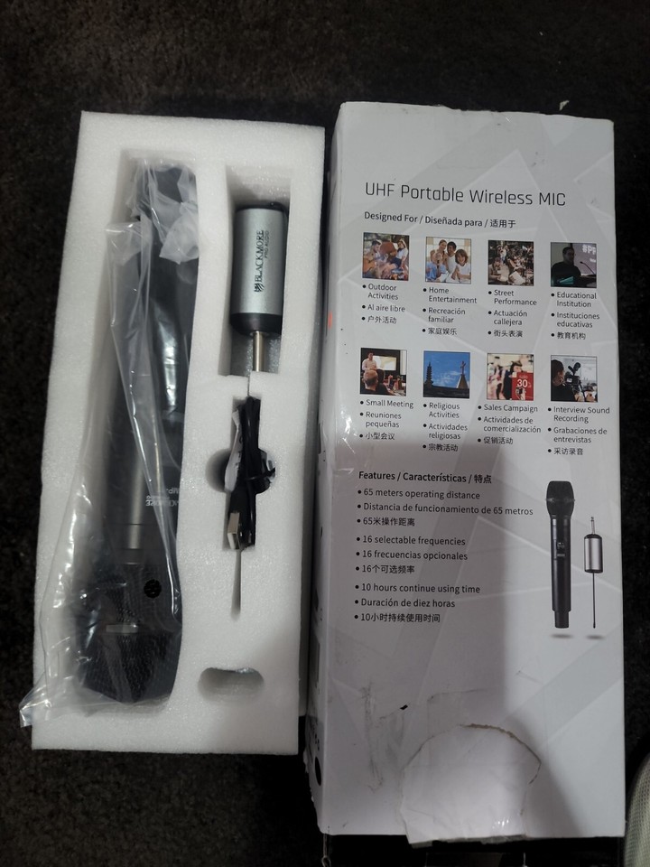 Blackmore Pro Audio BMP-11 BMP-11 Rechargeable UHF Wireless Microphone ...