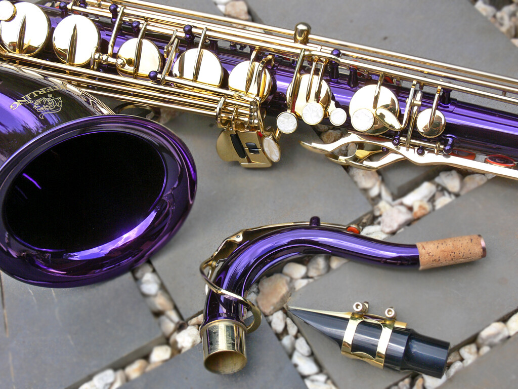 Purple Tenor Saxophone Signature Custom RAW Alto Saxophone For Sale