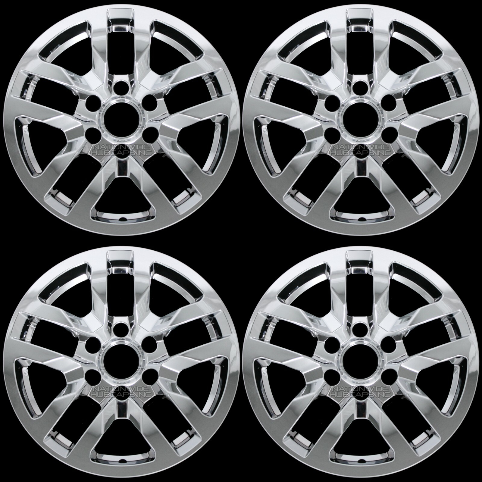 4 Chrome 2019-2021 SILVERADO 1500 18" Wheel Skins Hub Caps Aluminum Rim ...