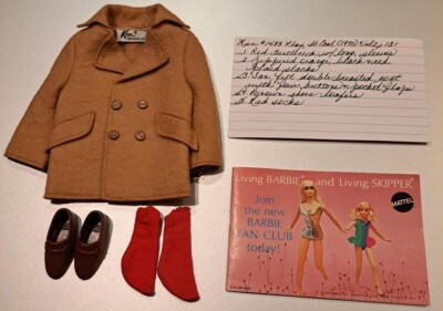 KEN VINTAGE PLAY IT COOL #1433 - (1970) COAT, RED KNIT SOCKS & BROWN ...