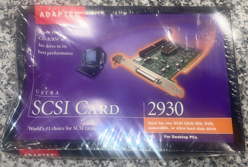 Brand New Adaptec Ultra Scsi Card kit 2930 Boost Cd-r/rw For PC Sealed ...