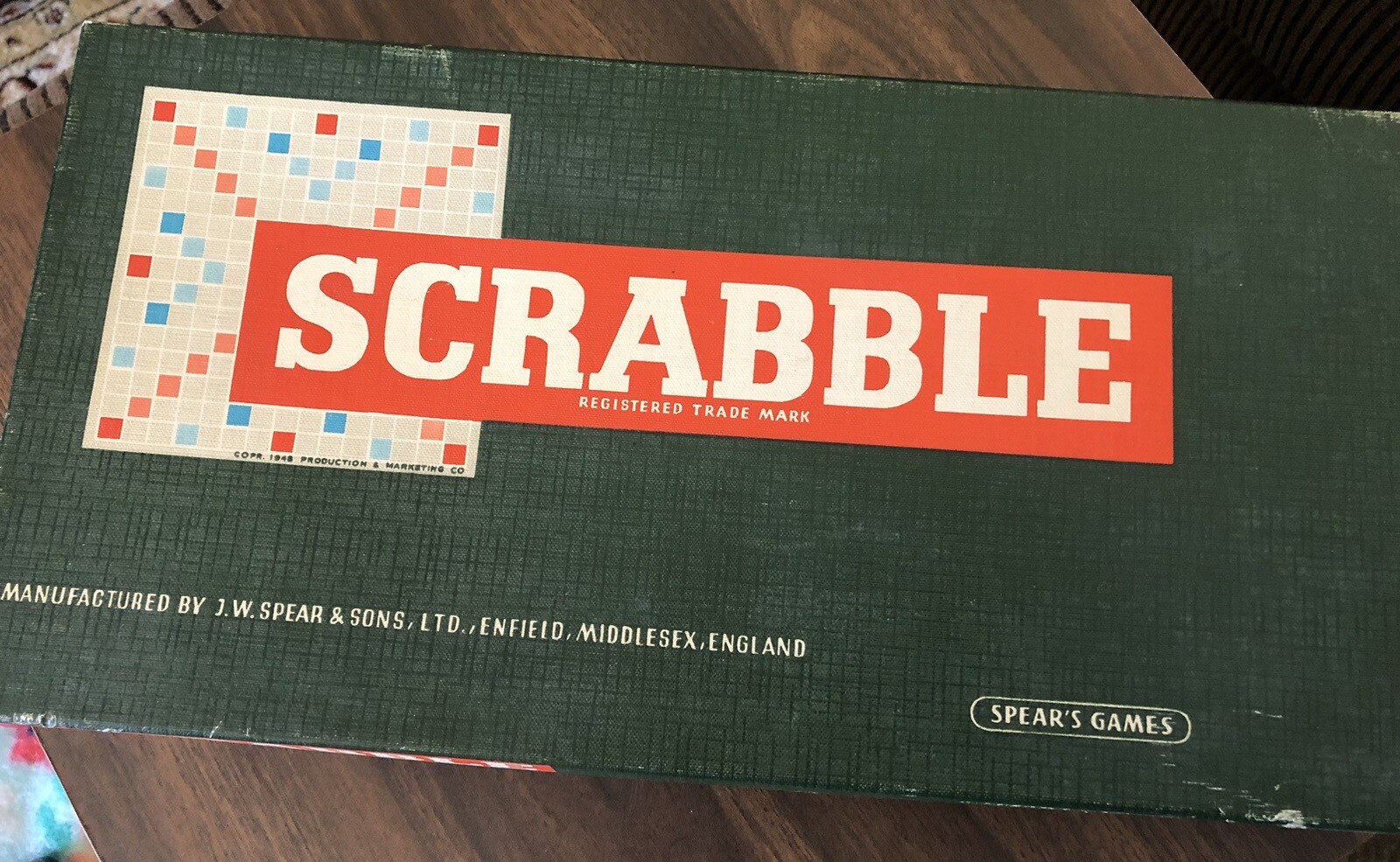 Vintage Scrabble Game Made in England in 1955 by Spears Games Complete ...