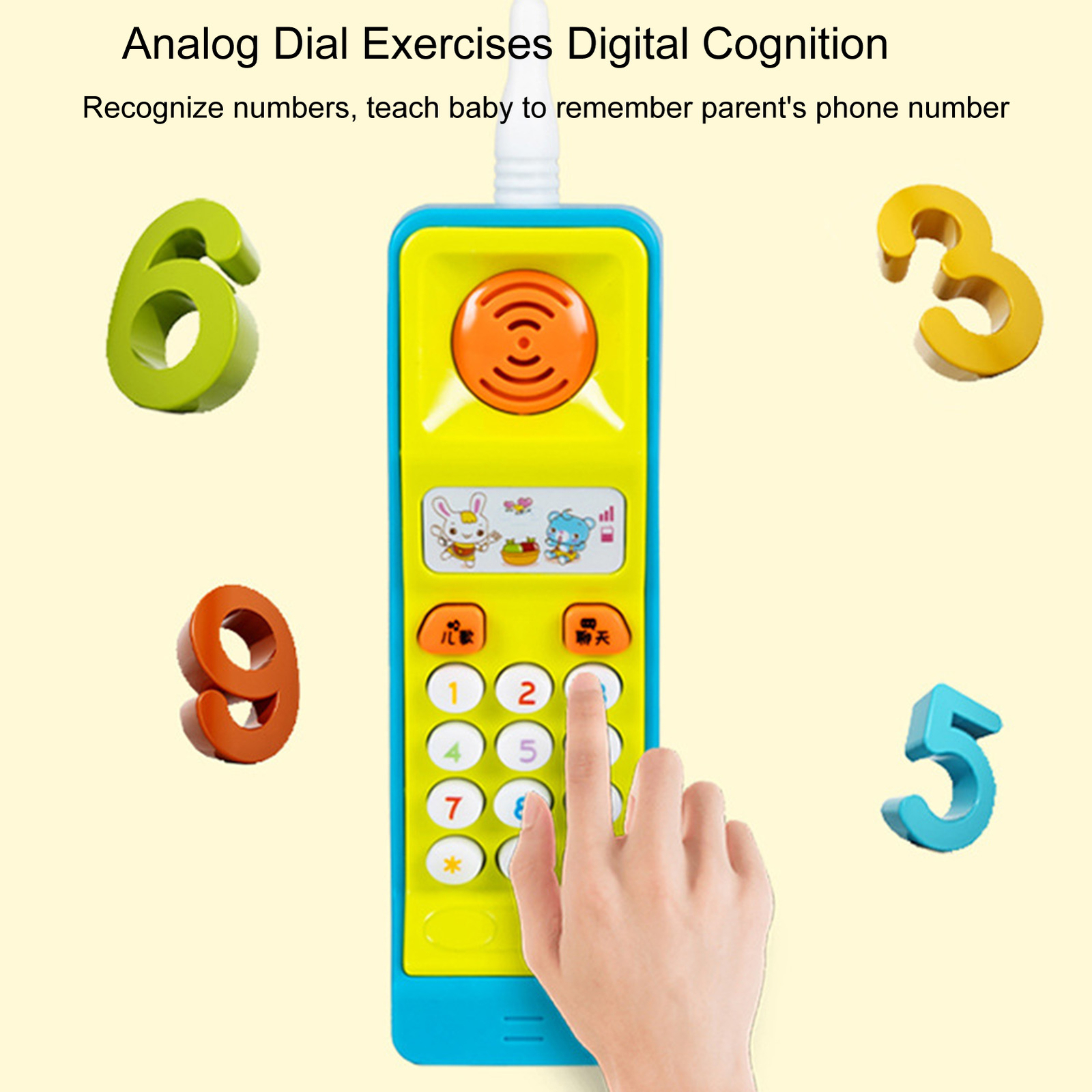 Mobile Phone Toy Cartoon Exercise Responsiveness Toddler Cell Phone ...