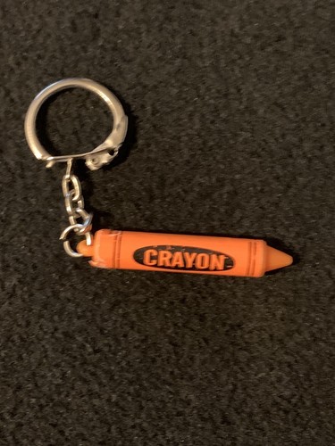 Crayon Orange Miniature Keychain Keyring Backpack Clip-On | eBay