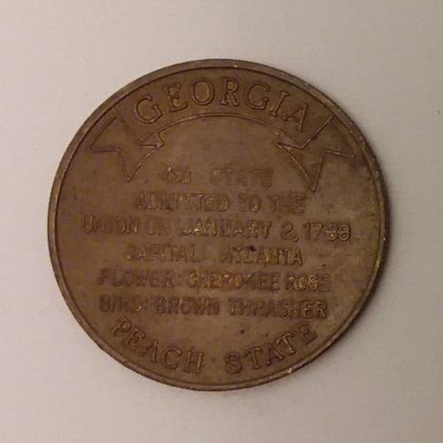 Georgia 4th State Souvenir Coin Medal Token 26mm | eBay