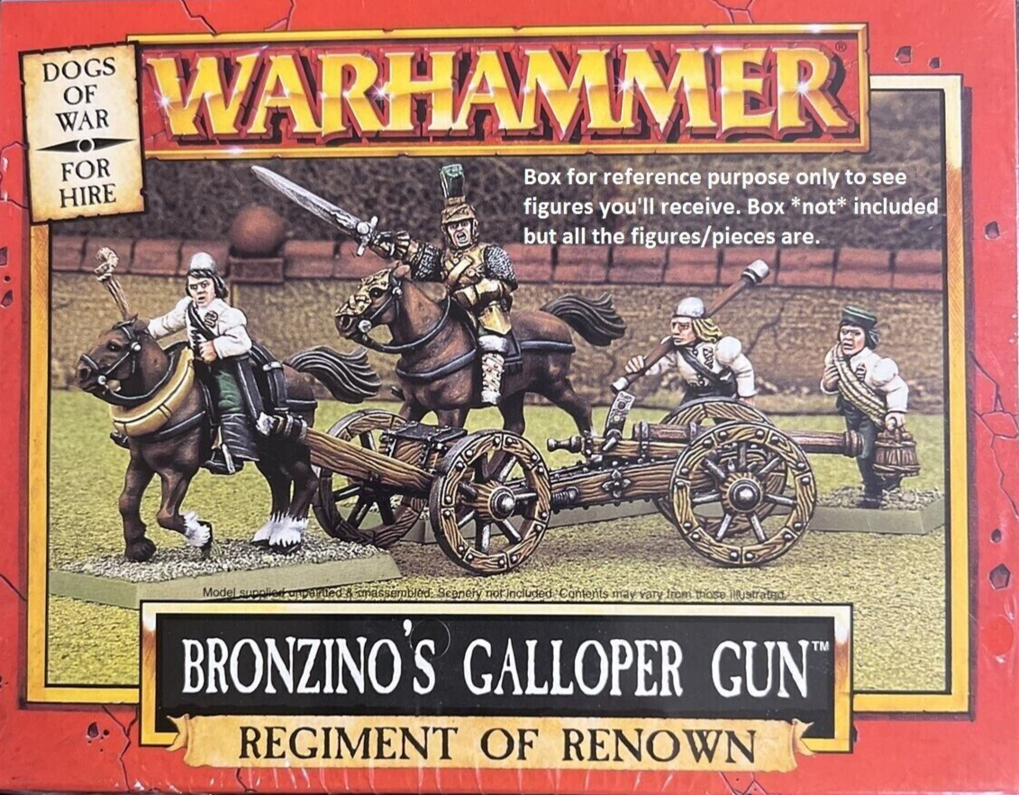 Dogs of War Bronzino's Galloper Gun Unit Warhammer The Old World OOP ...