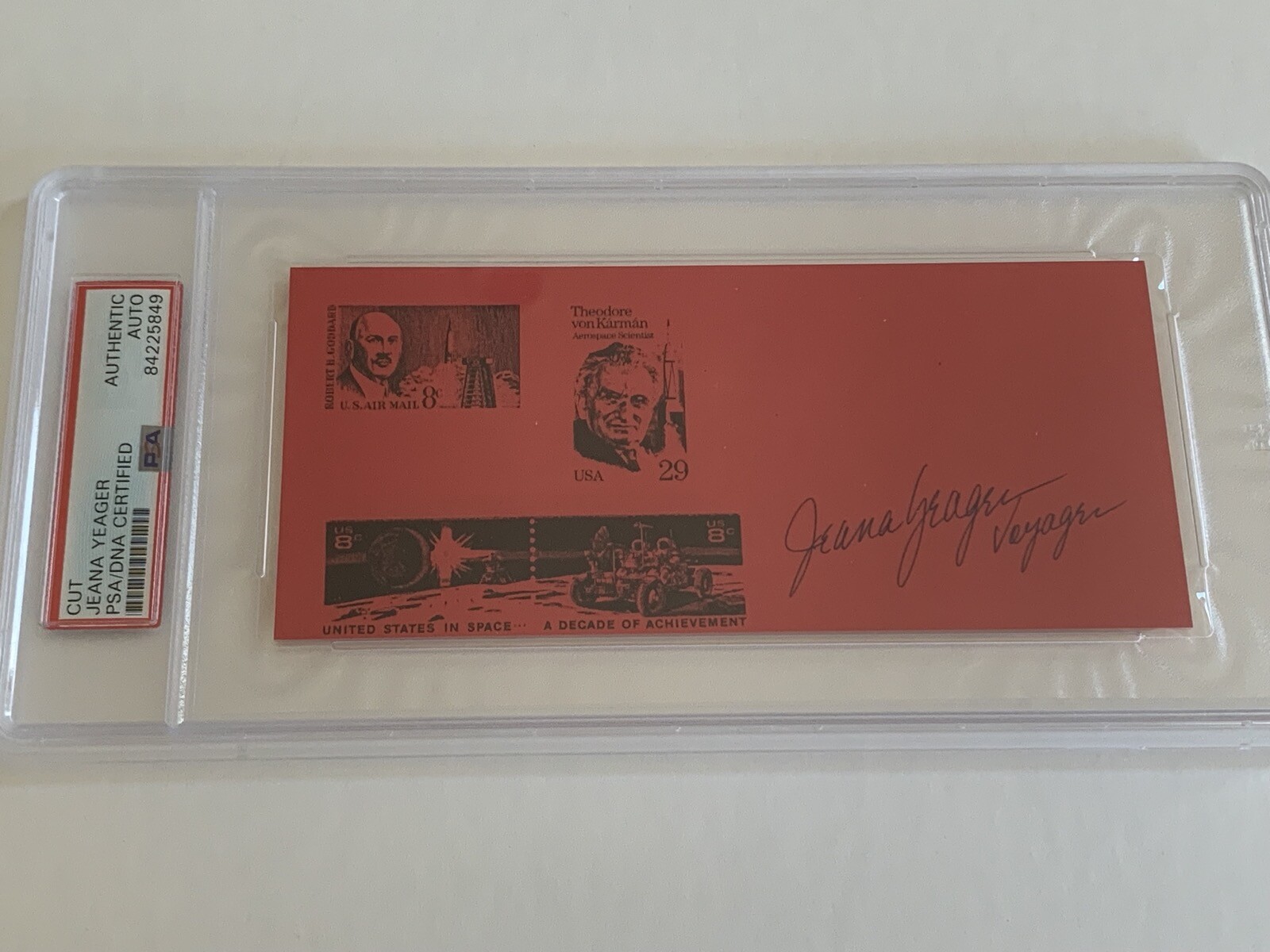 Jeana Yeager American Aviator Rutan Voyager Signed Autograph Cut PSA ...