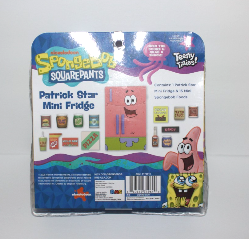 SpongeBob Squarepants Teeny Tinies! Patrick Star Toy Mini Fridge ...