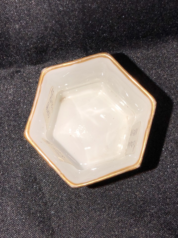 Antique 1911 C.S.Prussia Hexagonal Porcelain Toothpick Holder Hand ...