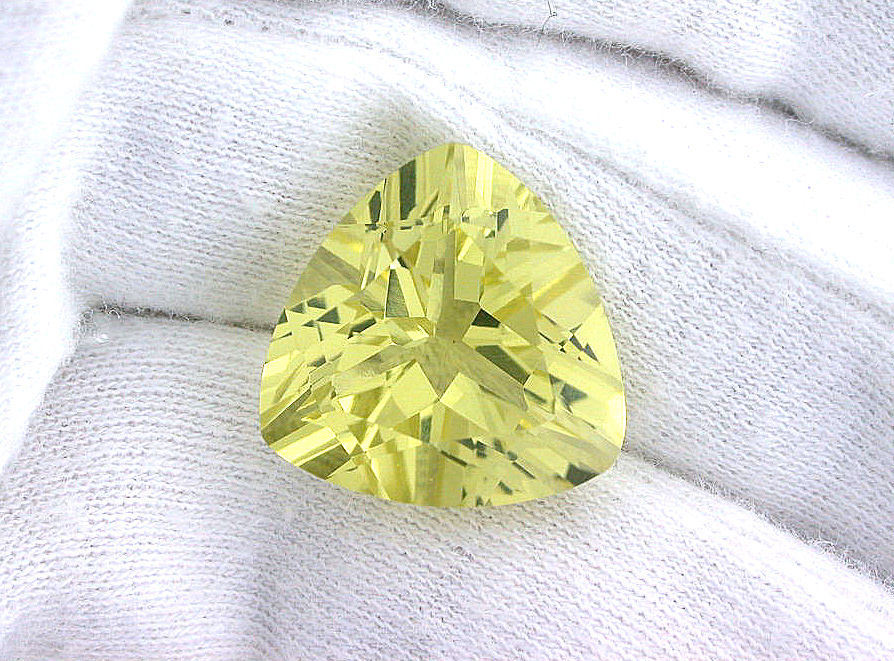 18mm Natural Brazilian Citrine Trillion Triangle Trilliant Gem Stone ...