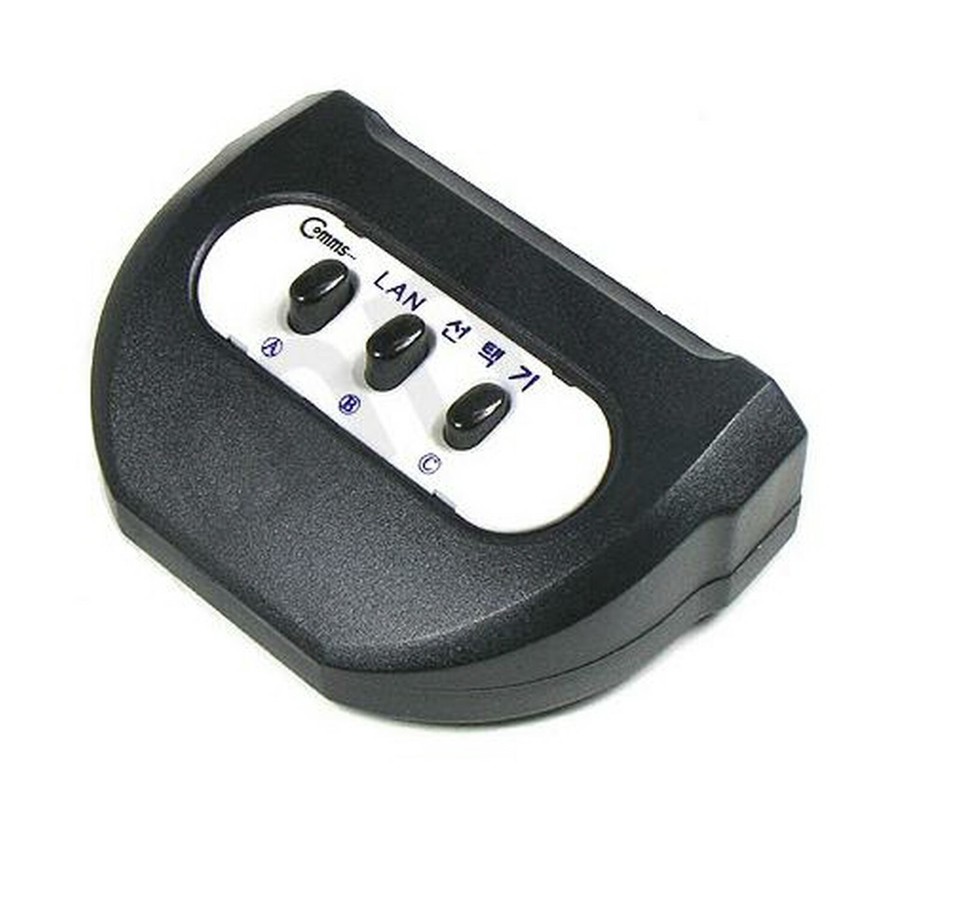 3 PORT 3-Way RJ45 AB Manual Switch Box NEW CAT5E CAT5 selector Phone ...