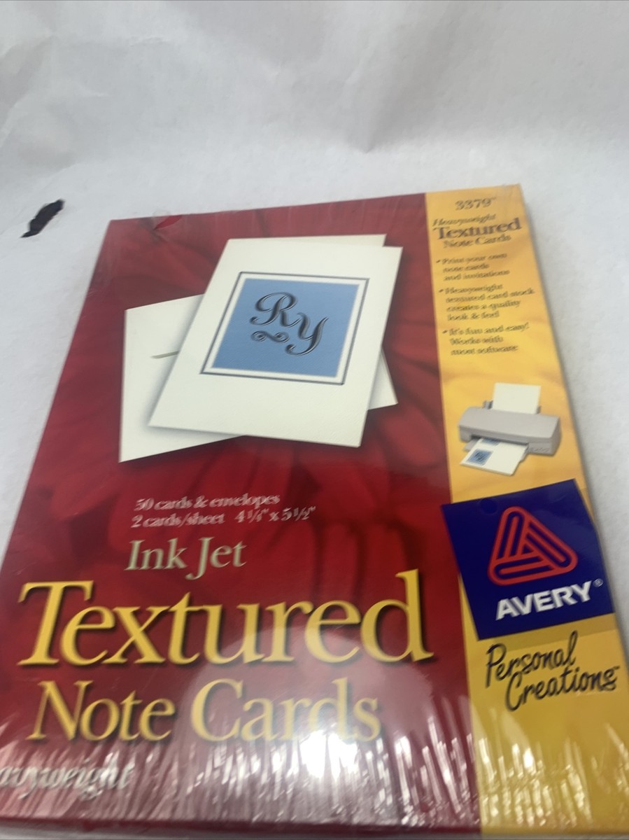 Avery Template 3379 Note Cards Avery Templates Matte White Note Cards
