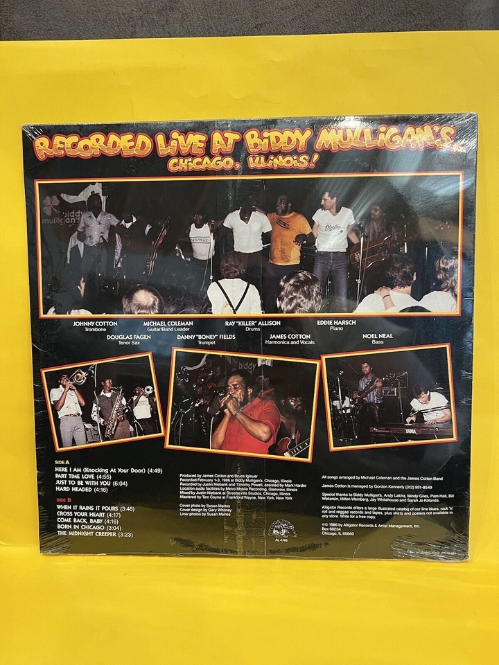 Rare Sealed Vinyl Record LP James Catton Live From Chicago 1986 Al4746 ...