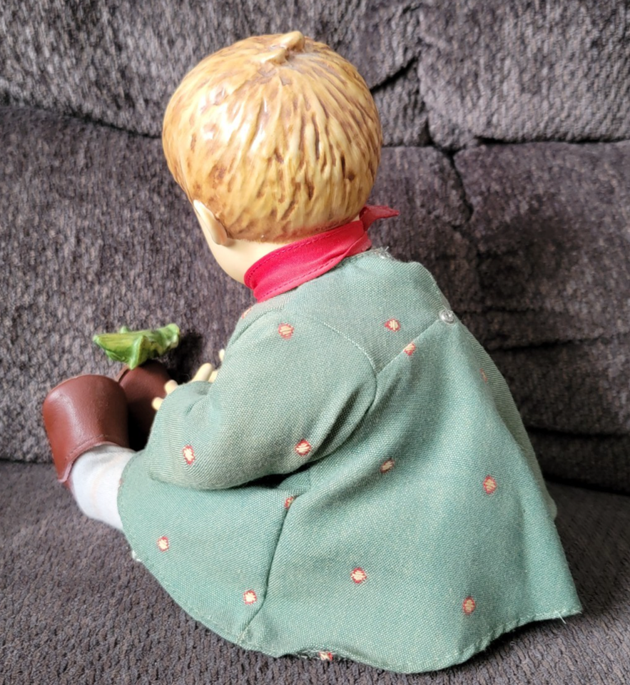 Vintage 1988 Goebel Hummel "Friend Or Foe" Seated Boy Doll Grasshopper ...