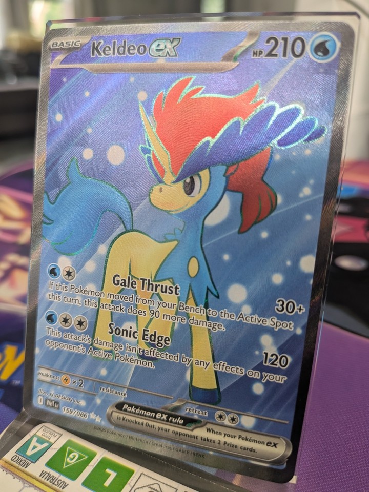 Pokemon Keldeo EX 159/086Sv: White Flare Holo Full Art Card Rare | eBay