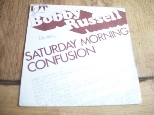 vinyle 45 tour, bobby russell, saturday morning, confusion | eBay