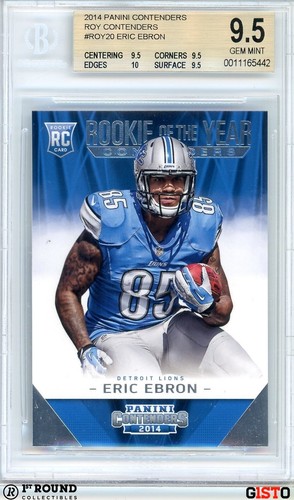 POP 1: Eric Ebron RC BGS 9.5: 2014 Panini Contenders ROY Rookie Gem ...