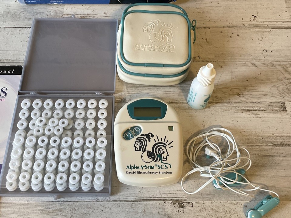 Alpha-Stim SCS Stress Control System + Extra Ear Pads + Conducting ...