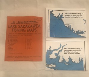 Set 1 Lake Sakakawea Fishing Maps - Garrison Dam to Indian Hills ...