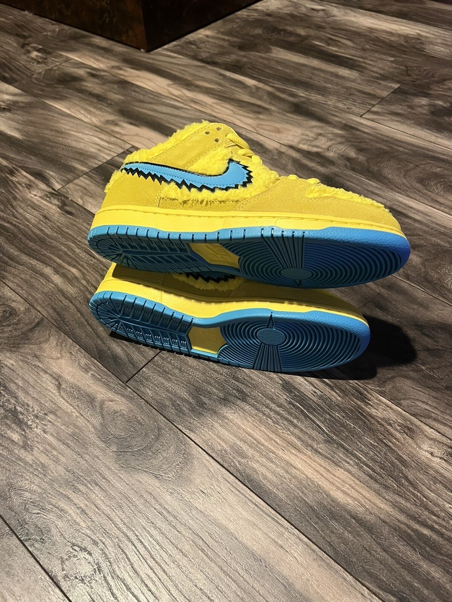 Nike Dunk Low Sb x Grateful Dead Rock Band Bear Fur Yellow Nike Dunk Low Sb x Grateful Dead Rock Band Bear Fur Yellow