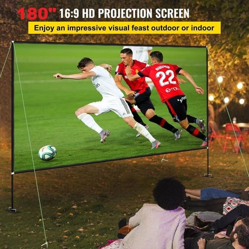 180 inch 4K 1080P 16:9 Portable indoor/outdoor Projector Screen with ...