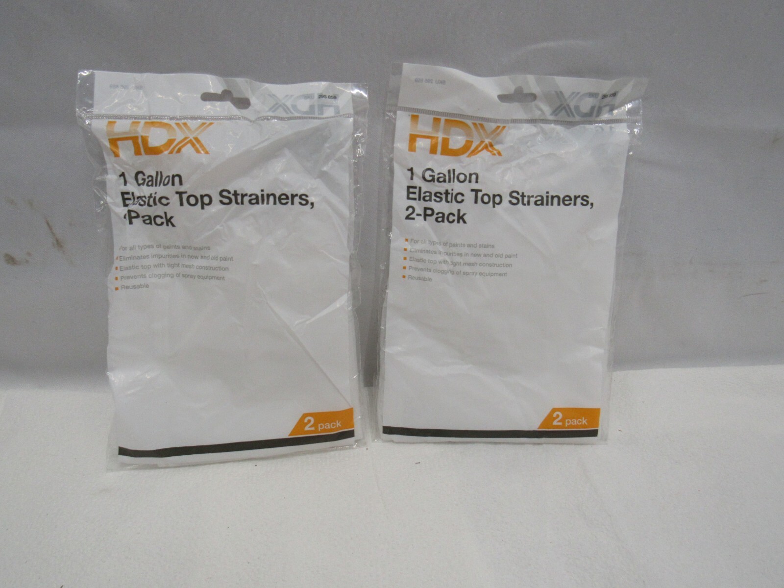 2 Packs of HDX 1 Gallon Elastic Top Paint Strainers, 2 Pack 11572/HDX ...