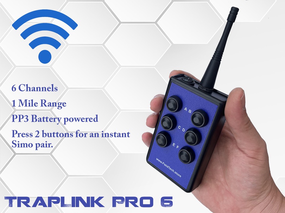 Traplink Pro 6 Channel Remote Control clay pigeon trap. PROMATIC ...