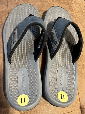 Sperry Mens Outer Banks Leather Flip-Flops Sandals Men’s Size 11 Thongs ...