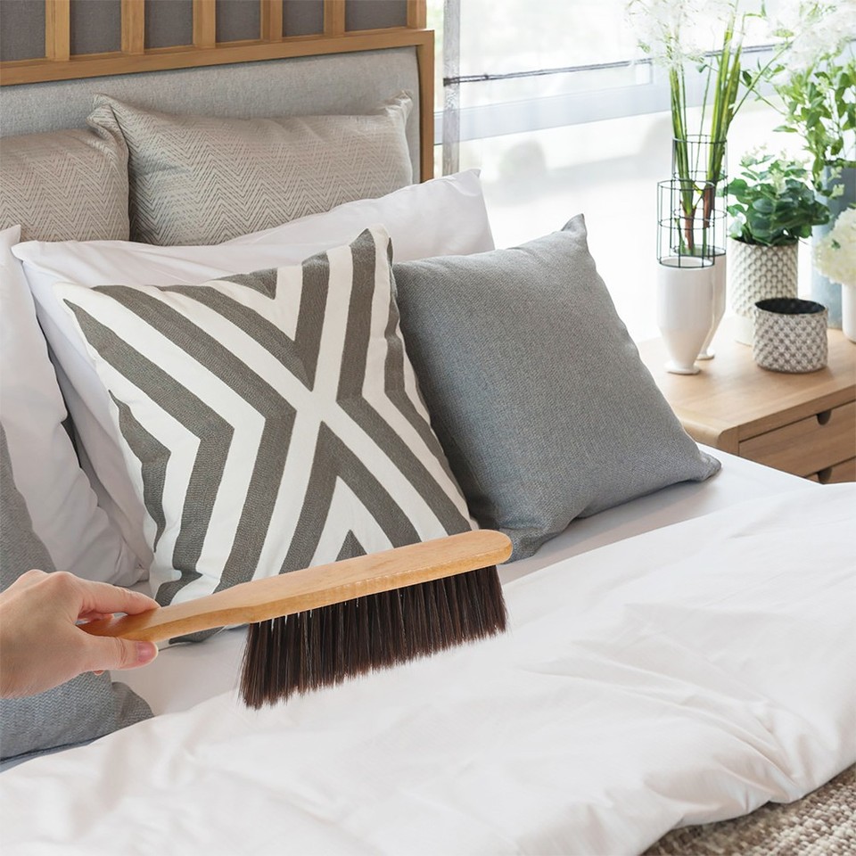 4 Pcs Dust Sweeping Soft Brush Straw Broom with Wood Handle Bamboo ...