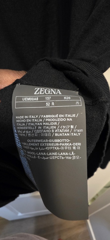 Zegna High Performance Wool Quarter Full Zip SZ Large Sweater sz 52 ...