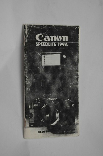 Canon Speedlite 199A Instruction Manual | eBay